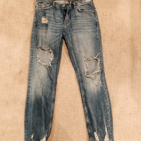 Zara | Jeans | Zara Denim Ripped Jeans | Poshmark